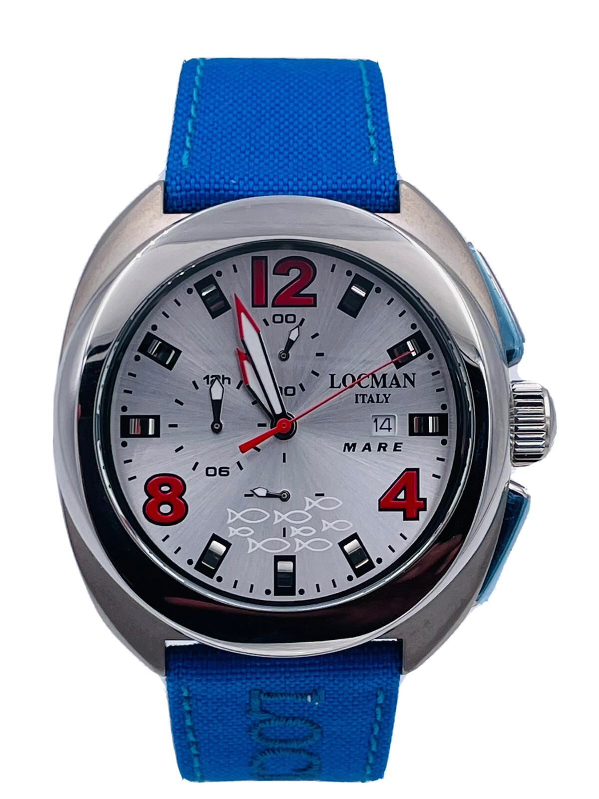 Locman Mare Titanium Watch 47Mm 130WBLR/590 Chrono Wr100M Discounted ...