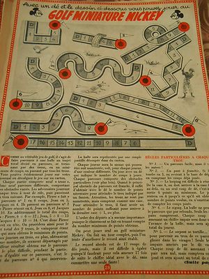 Jeu Le Golf Miniature règles Doc/Clipping 1955 | eBay
