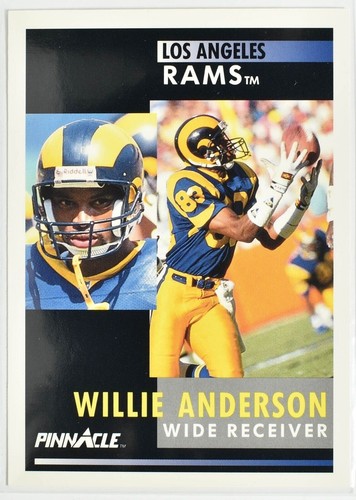 Willie ""FLIPPER"" Anderson Rams Wide Receiver 1991 Pinnacle Card #349 ...