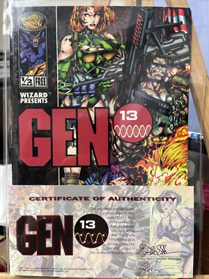 Wizard Presents GEN 13 #1 /2 March 1993 With COA Mint condition | eBay