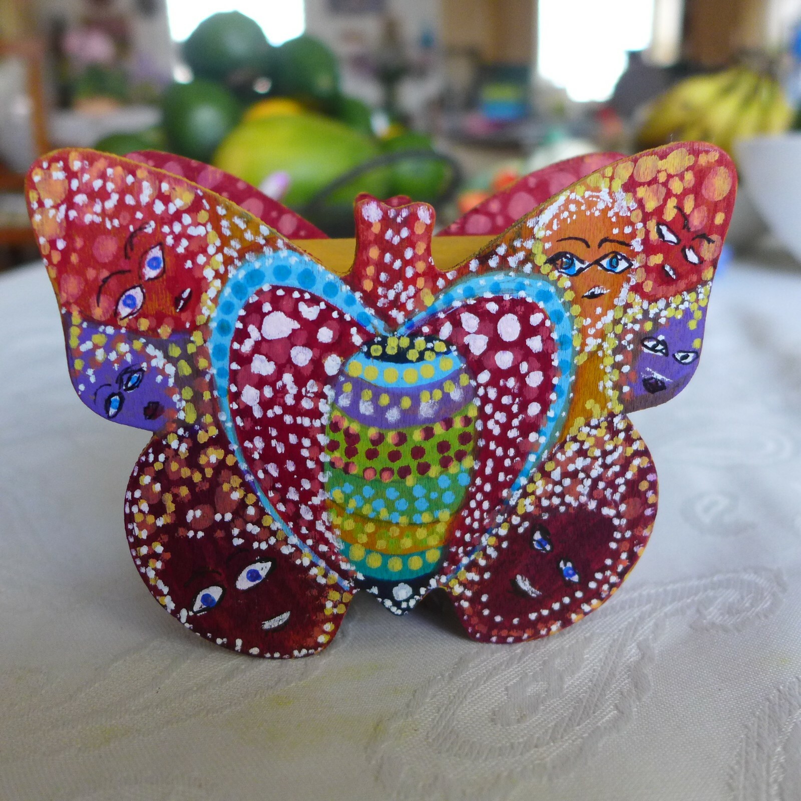 Handmade Painted Wooden Butterfly Box For Storing Your Rings Love And ...