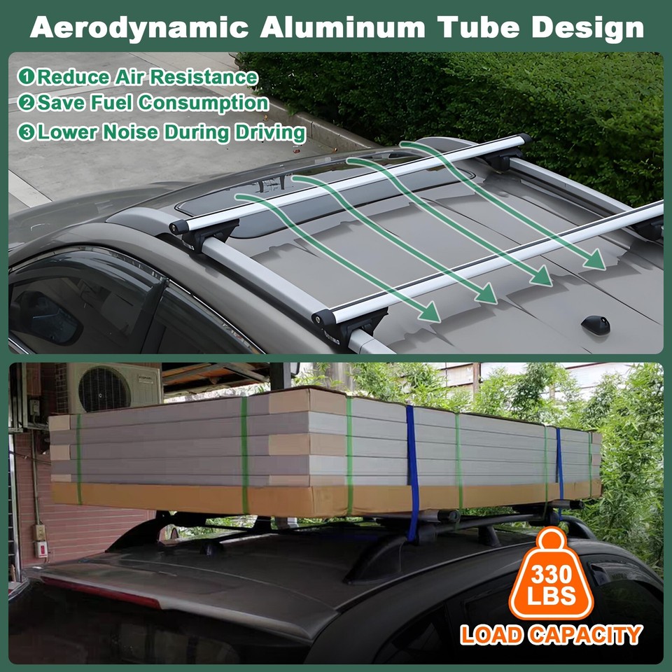 Lockable Aluminium Roof Rack Bars For VW Passat B2, B3, B4, B5, B6 & B7 ...