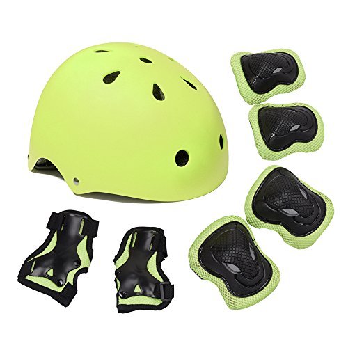 7Pcs Child/Kids Bike Skating BMX Protective Gear Set, Helmet Knee and ...