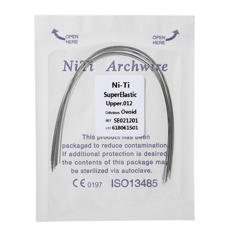 10/100PCS Dental Orthodontic Round Arch Wire Super Elastic NITI Ovoid ...