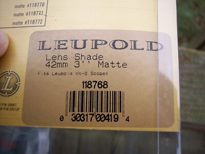 3" Leupold Rifle Scope Sun Shade 42mm ~Matte~ VX-5 NOS 118768 | eBay