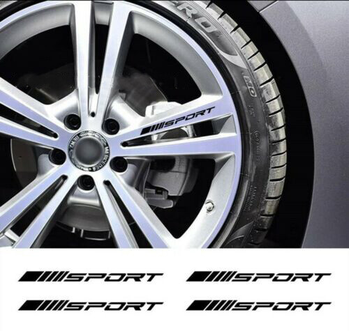 4pc Wheels Rims Sport Racing Decal Stripes Stickers Emblem Race Car SUV ...