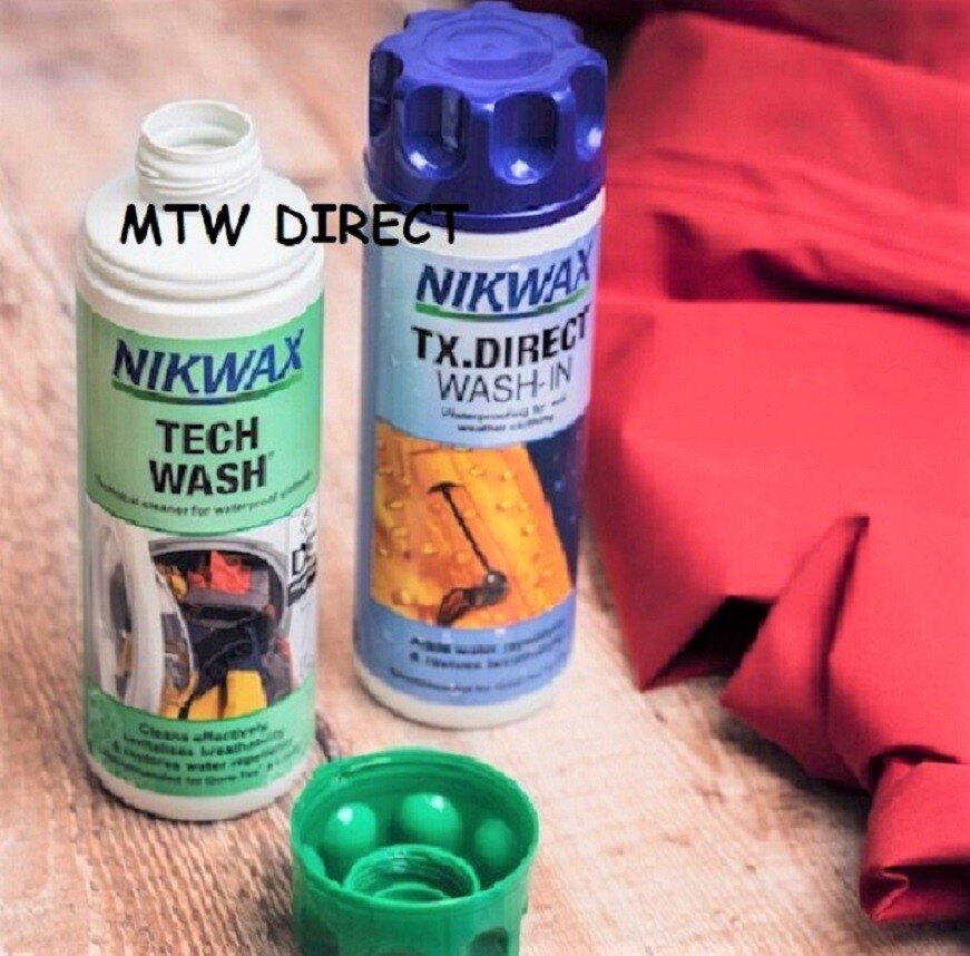 1L Nikwax Tech Wash & TX Direct Twin Pack Cleaning Waterproof Outdoor ...