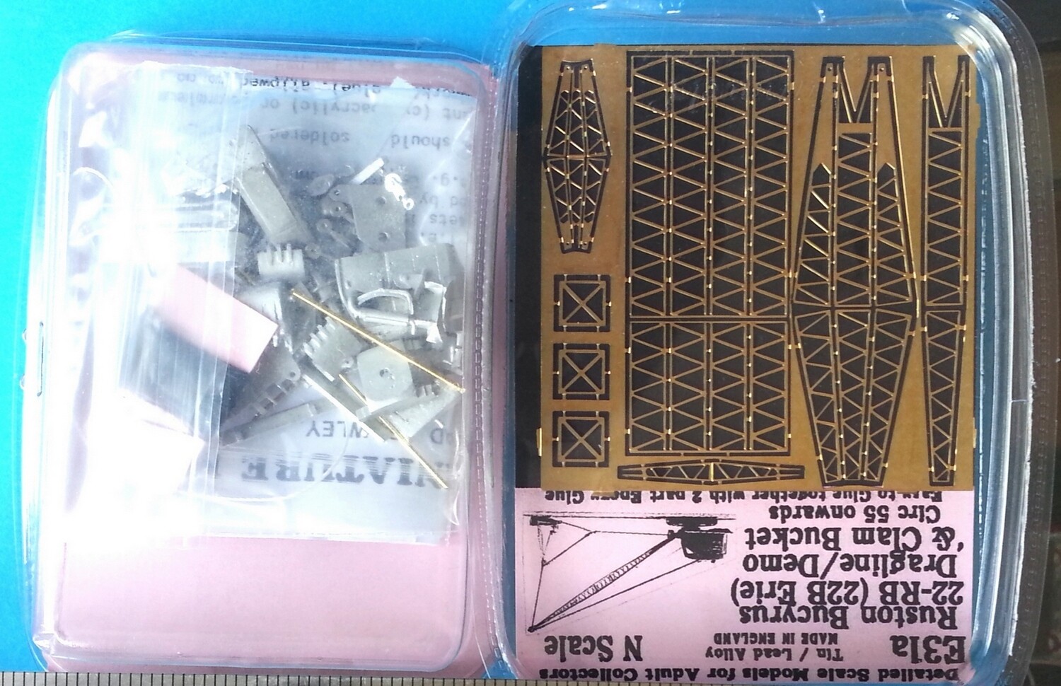 22RB Dragline/Demolition Crane 55 on E31a UNPAINTED N Gauge Scale ...