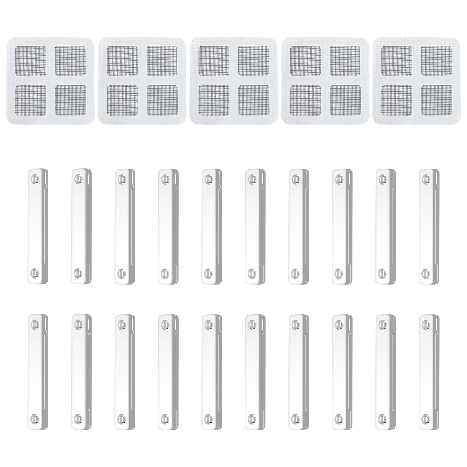 20pcs Window Screen Patches DIY PunchEasy Install Fly Nets Magnetic ...