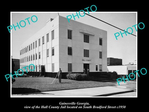 OLD 8x6 HISTORIC PHOTO OF GAINESVILLE GEORGIA THE HALL COUNTY JAIL ...