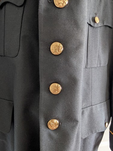 US ARMY MEN'S 52L MILITARY SERVICE DRESS BLUE BLUES ASU UNIFORM COAT ...