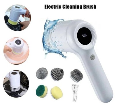 Electric Power Brush, Digital Display, Multiple Heads, Waterproof ...