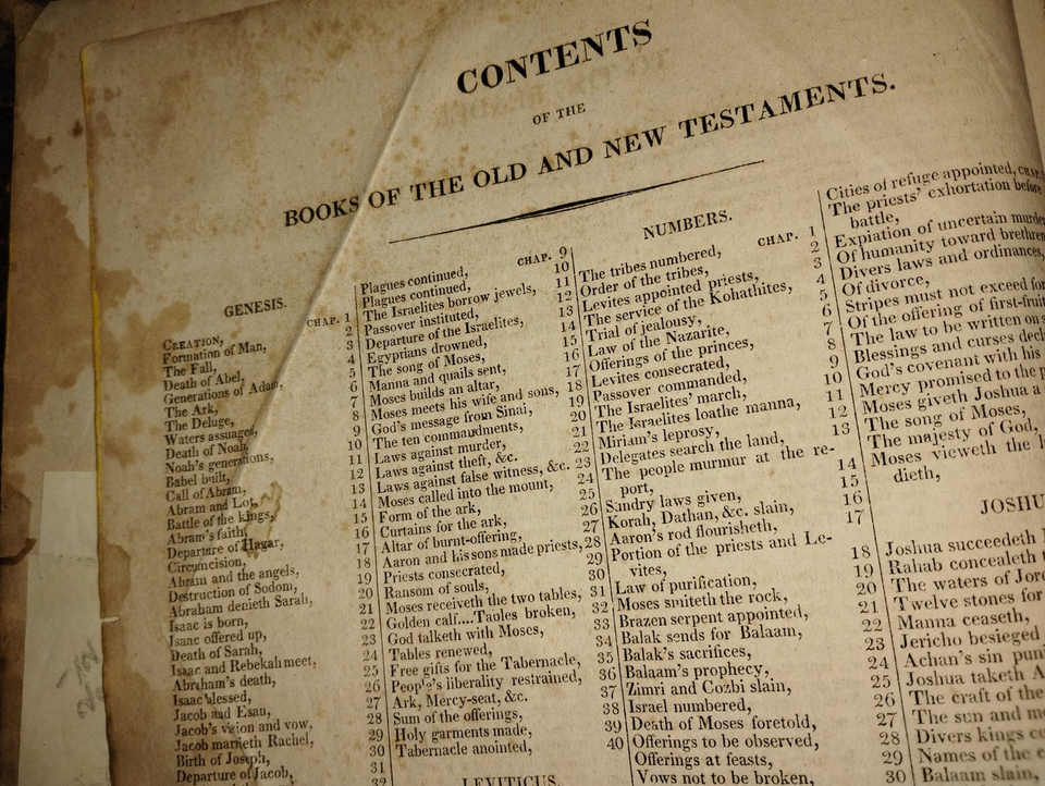 Wadsworth Family Bible M&E Phinney Stereotype Ed 1827 Leather Bound New ...