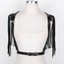 Black Women Goth Lingerie PVC Harness Cupless Cage Bra Strappy Body ...