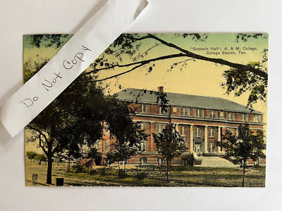 College Station, Texas - Goodwin Hall, A & M College - vintage postcard ...