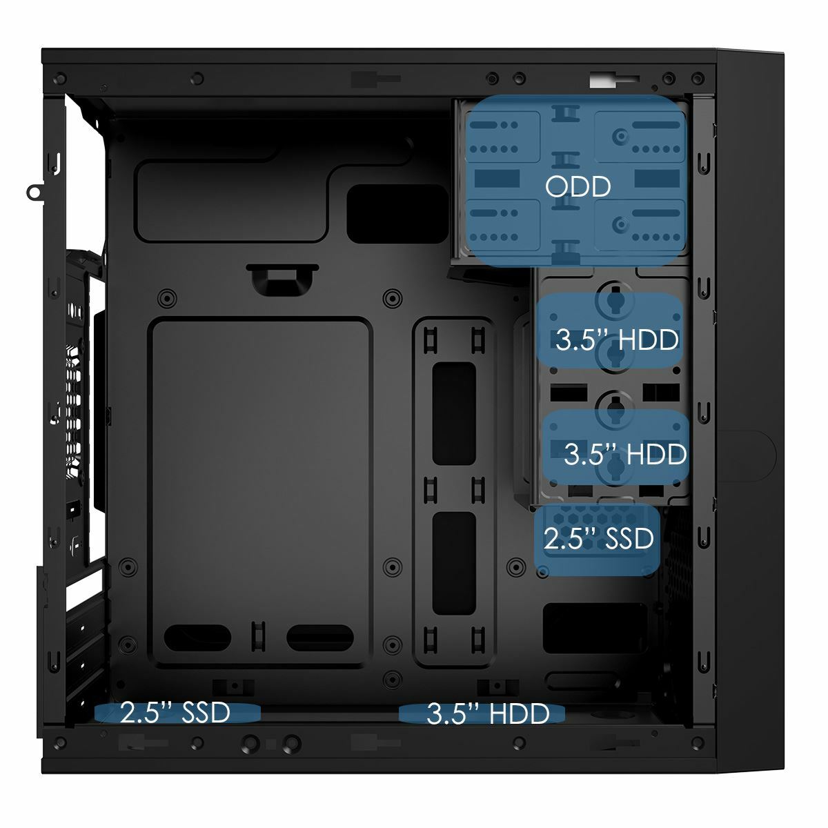 CIT Work Micro ATX Computer PC Case USB 3.0 mATX Black UK For Home ...