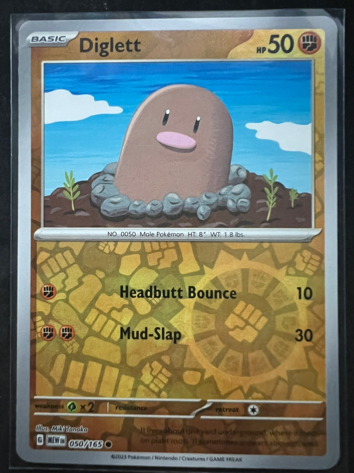 Pokemon 2023 Scarlet & Violet 151 Diglett Reverse Holo Common #50 Near ...