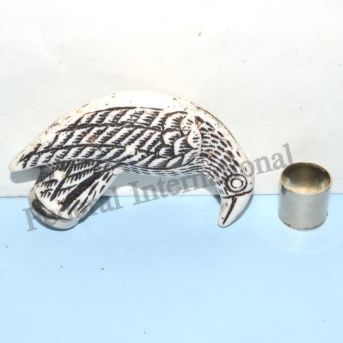 Walking Stick Cane Shaft Resin Falcon HEAD Vintage AMAZING STYLE HANDLE ...