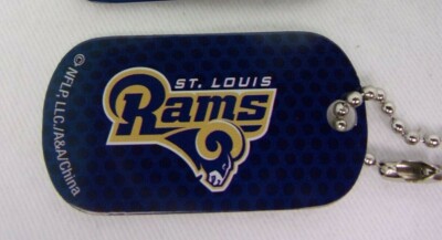 1 NFL St Louis Rams Logo Dog Tag Red White 2 Keychain 2" Souvenirs | eBay