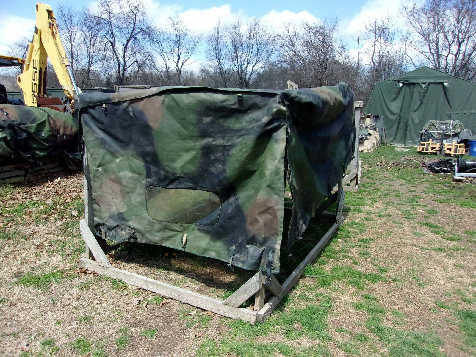 MILITARY SURPLUS CARGO COVER VEHICLE 2 MAN CREW TRUCK TRAILER M998 ...