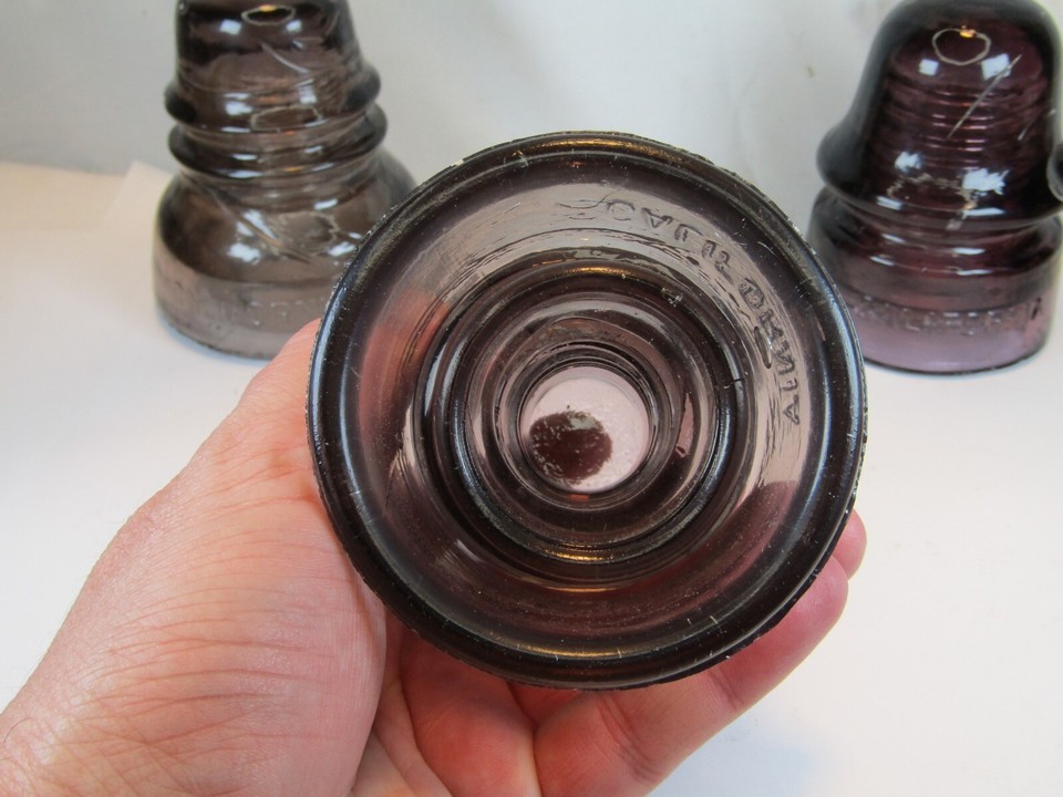 Lot of 3 California Glass Insulators | eBay