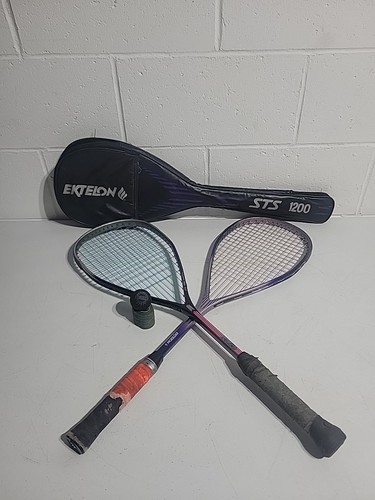 Ektelon STS 1200 Graphite Squash Racquet/Rackets Dunlop W/ Padded Cover ...