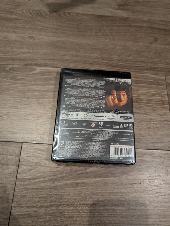 The Lord of the Rings Trilogy 4K Ultra HDR Blue Ray Extended edition ...