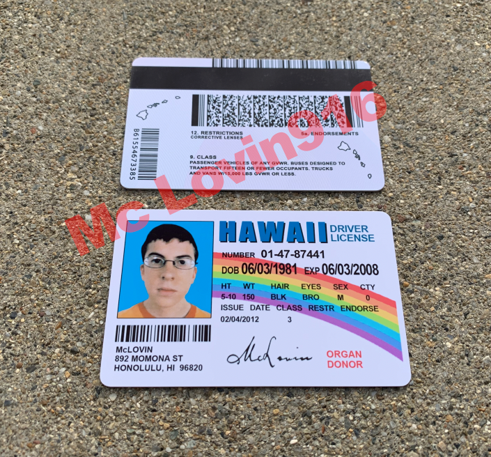 🌈🤓 McLovin ID CARD Movie Superbad Mc Lovin Ultra High Definition PRINT 🌈🤓 | eBay