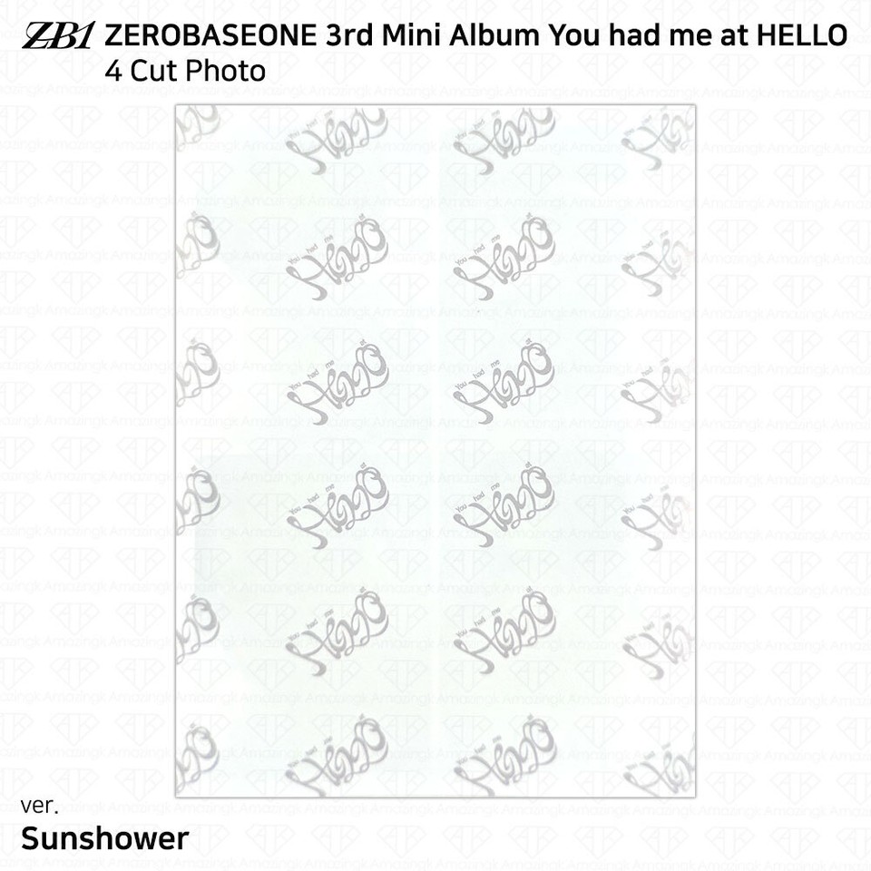ZEROBASEONE ZB1 3rd Mini Album You had me at HELLO Official Photocard ...