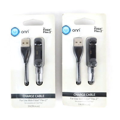 Onn Fitbit Flex 2 Charging Cables 2 Replacement Cords Fitbit Flex2 USB ...