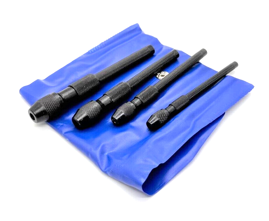 4 Pc Pin Vise Set Hand Held Hollow Handle Black Finish 4 Piece Vice ...