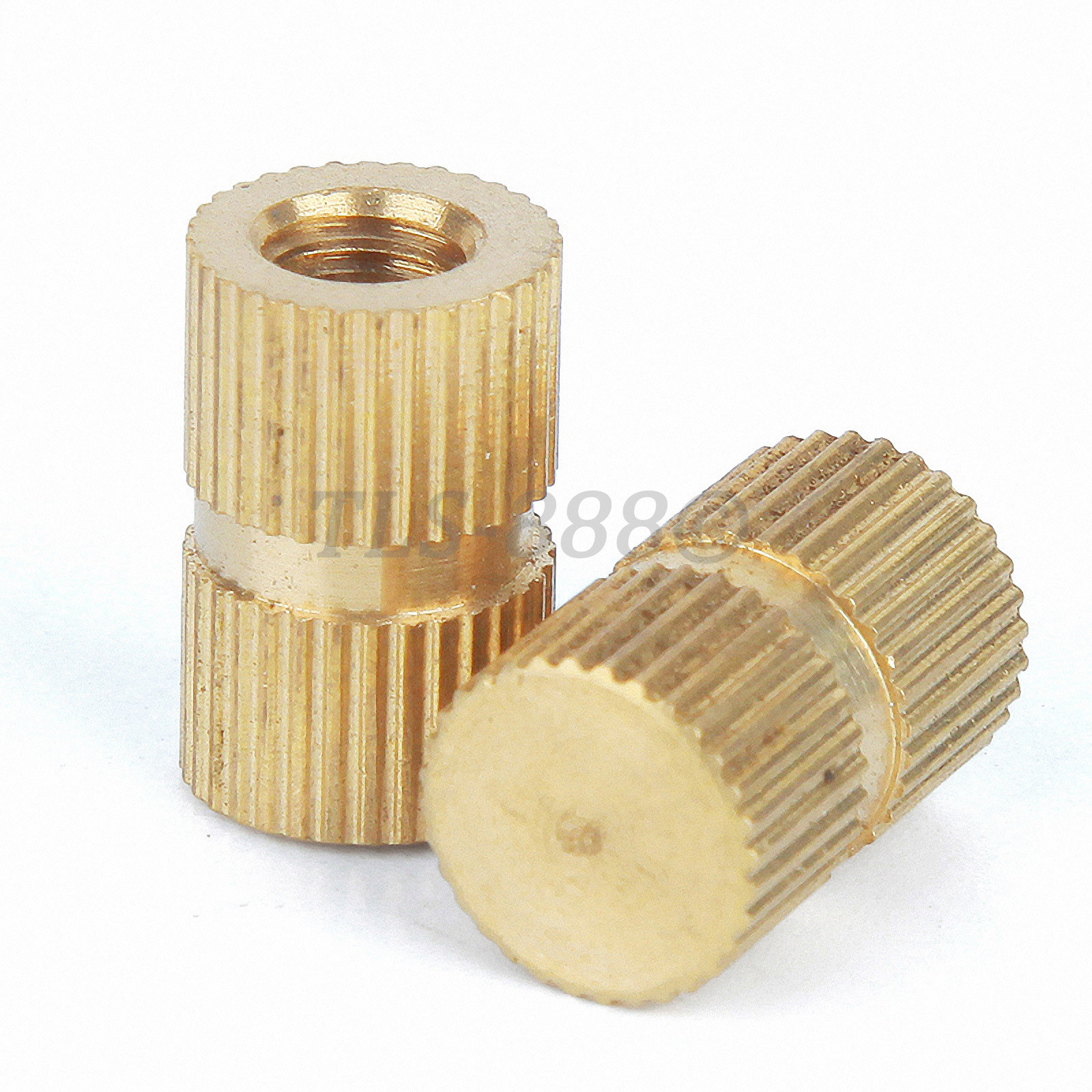 M3,4,5,6,8 Solid Brass Injection Molding Knurled Thread Inserts Nuts ...