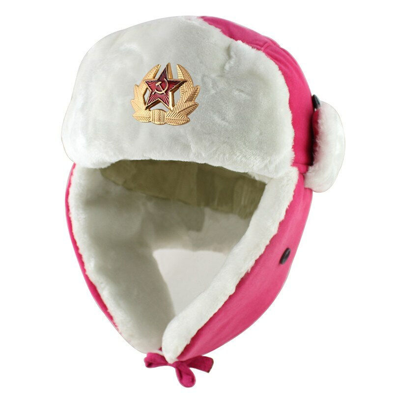 Pelz Wintermütze Herren Militärabzeichen hut Russischer Pilot Hut | eBay