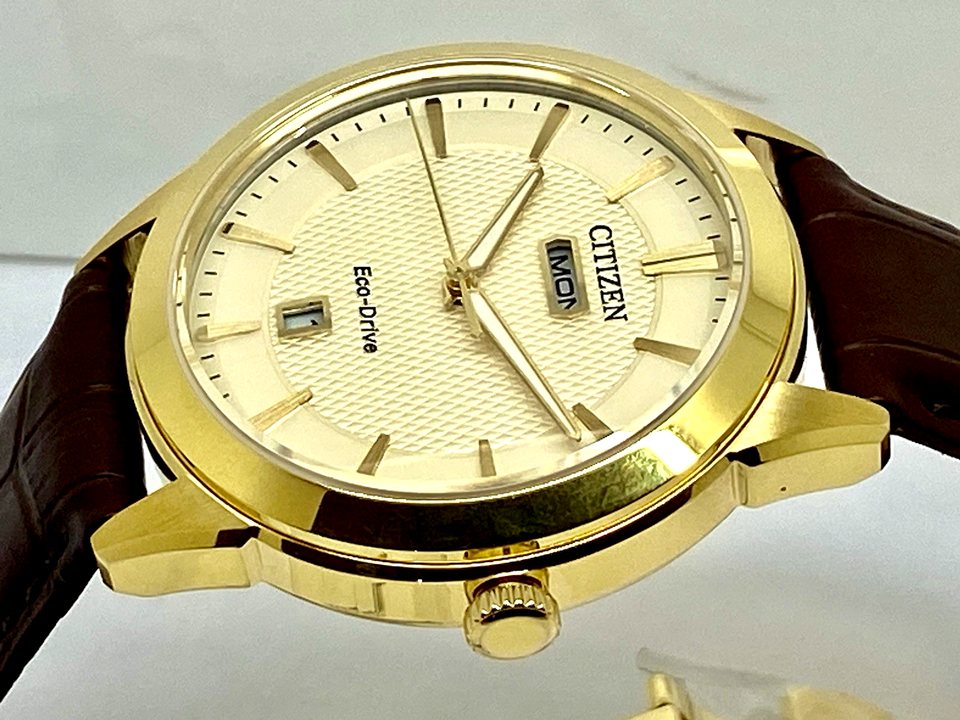 Citizen Men's Watch AW0092-07 Eco Drive Rolan Champagne Dial 40mm ...