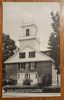 Peterborough NH postcard - Union Congregational Church - Bernice Knight ...