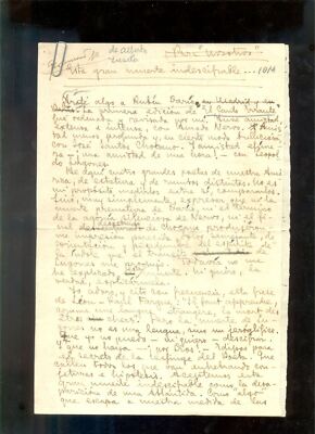 Alberto Insua: Esta gran muerte indescifrable. Original manuscrito 1938 ...