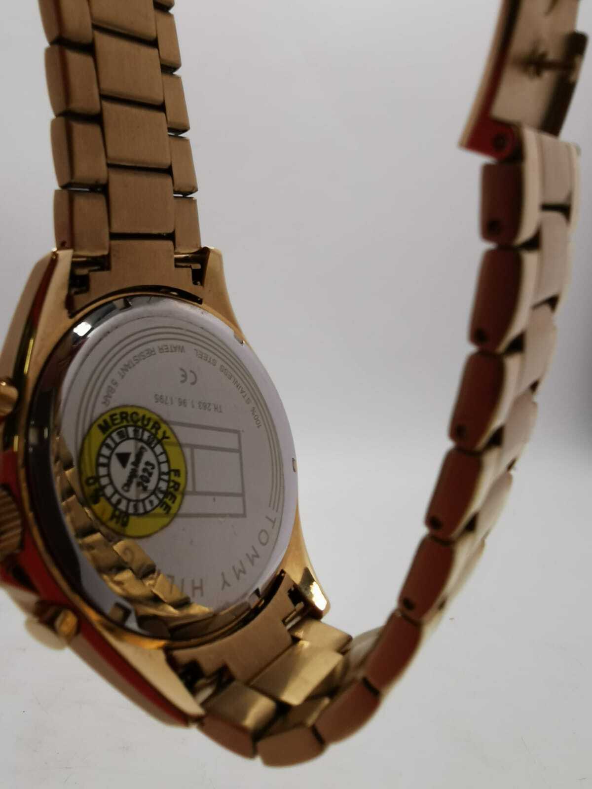 Tommy Hilfiger 1791121 47.55mm Golden Stainless Steel Case and Strap ...