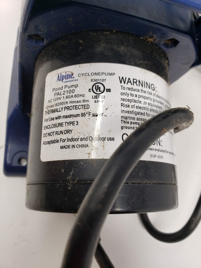 Alpine Corporation Alpine PAL2100 Cyclone Pump-2100 GPH-for Fountains ...