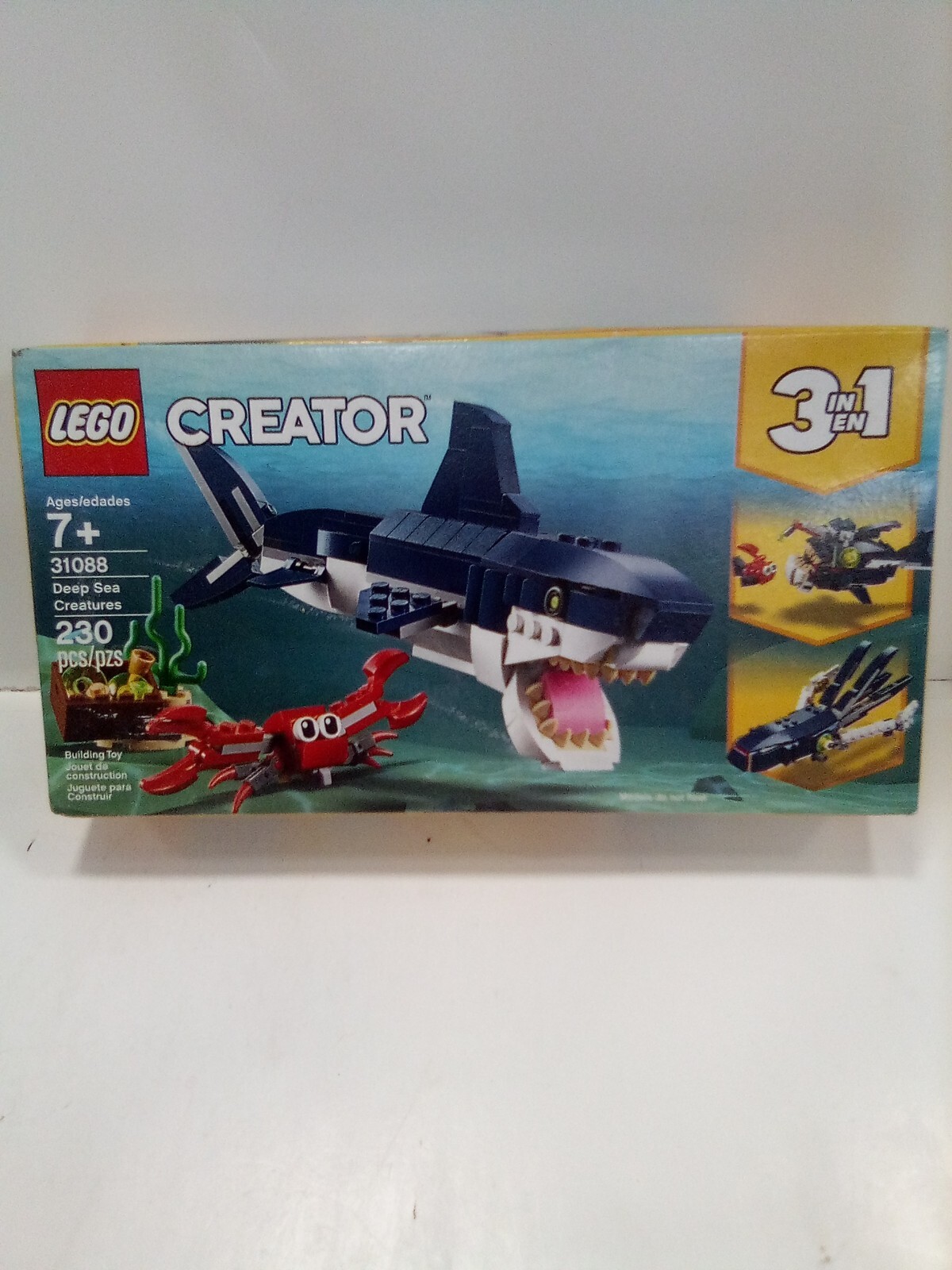 LEGO Creator 3in1 Deep Sea Creatures Make a Shark, Squid, Angler Fish ...