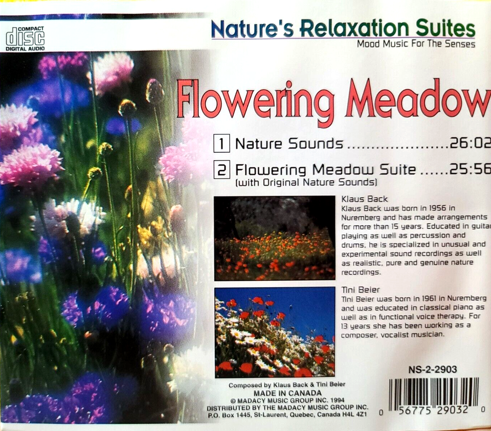 Flowering Meadow CD By Nature's Relaxation Suites EXCELLENT COND ...