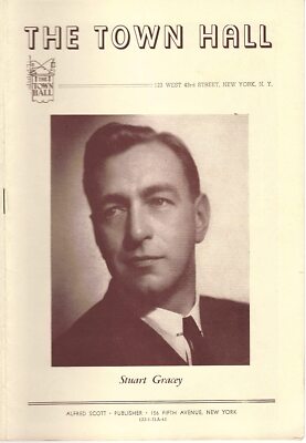 Stuart Gracey, Baritone Concert Program Town Hall January 31. 1943 | eBay