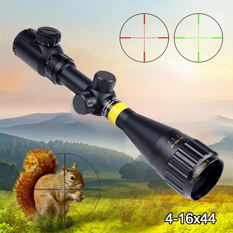 Tactical 4-16x 44 Rifle Red/Green Dot Sight luminous crosshair Scope ...