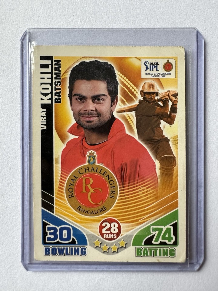 TOPPS CRICKET ATTAX VIRAT KOHLI BASE CARD 2011 ( GOOD ) Rookie Base ...