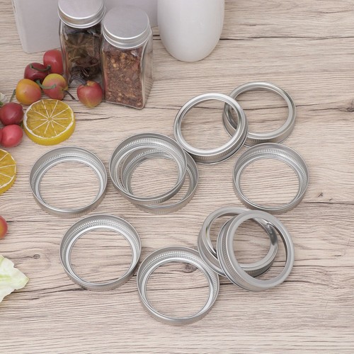 10 PCS Mason Jar Lid Ring Wide Mouth Lids Canning and Rings Bands | eBay