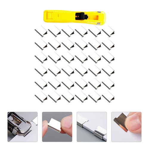 1 Set Refill Clips Clam Clip Dispenser Paper School Office Stapler | eBay