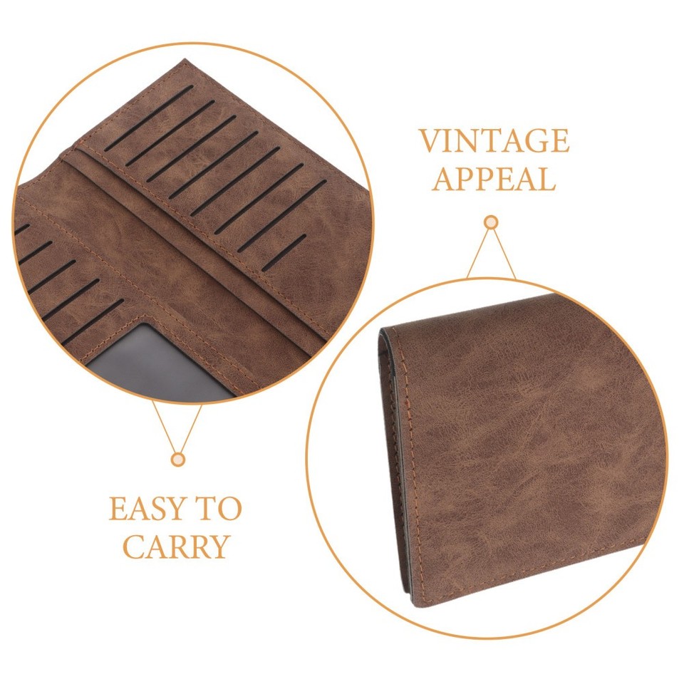 Long Wallet: Multi Card Slot Long Wallet with ID Window - Thin Faux ...
