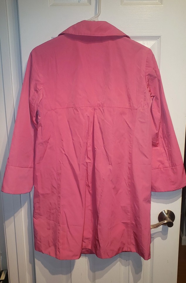 Lilly Pulitzer Palm Beach Pink Coat Swing Jacket 3/4 Sleeve 4 Buttons ...