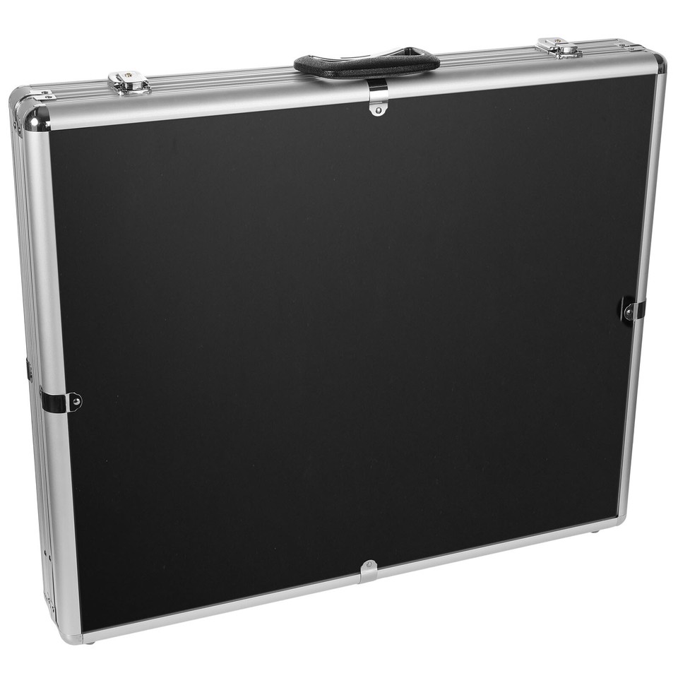 Locking Aluminum Display Case w Keys Trade Show Briefcase for Cards ...