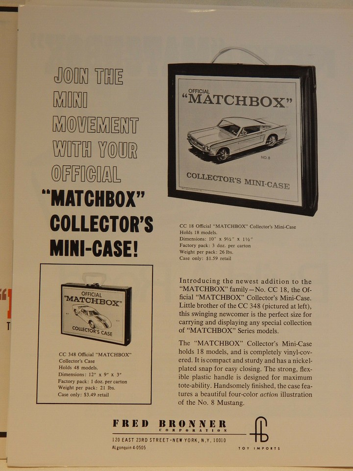 Vintage Matchbox Original Dealer Store Shop Leaflet Flyer Fred Bronner ...
