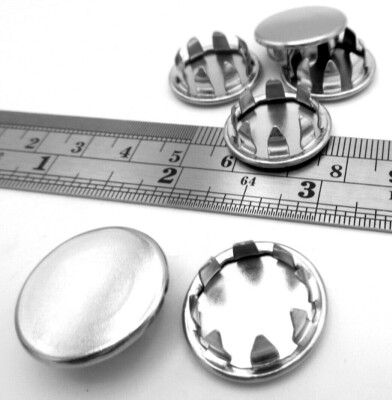 Nickel Plated Steel Caps For 5/8" Hole Push In Tube Pipe All Weather ...